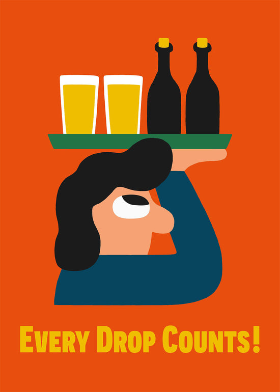 Every Drop Counts Sally - Orange – Mikkeller Prints